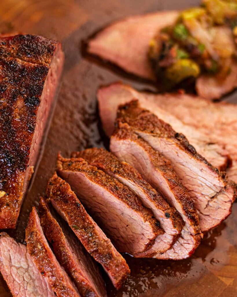 Santa Maria Tri-Tip Steak, Reverse-Seared - Chiles and Smoke