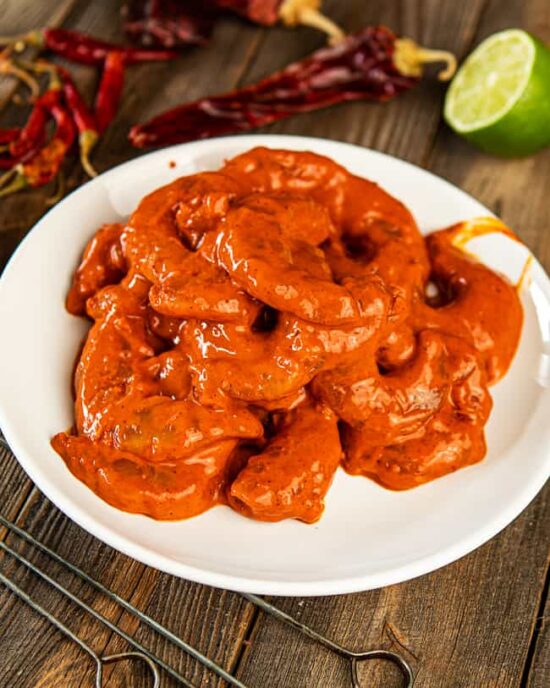 Spicy Grilled Shrimp in Adobo - Chiles and Smoke