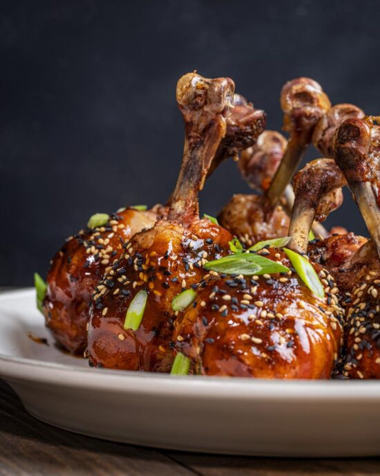 Smoked Orange Chicken Lollipops - Chiles and Smoke