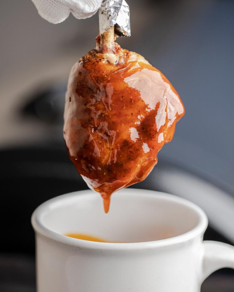 Smoked Orange Chicken Lollipops - Chiles and Smoke