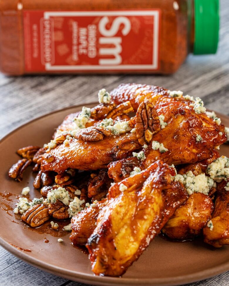 Maple Sriracha Chicken Wings | Sweet, Spicy, and Funky - Chiles and Smoke