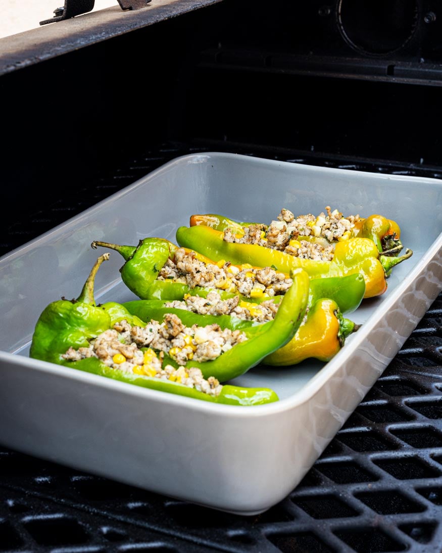 Roasted Hatch Chile Rellenos - Chiles and Smoke