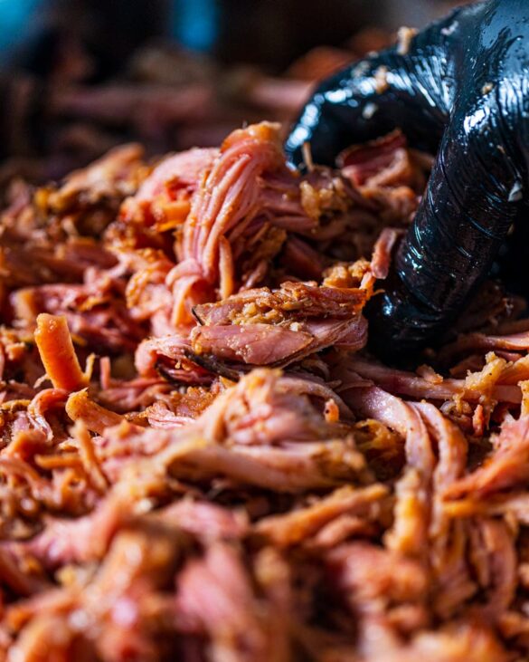 Smoked Pulled Ham - Chiles and Smoke