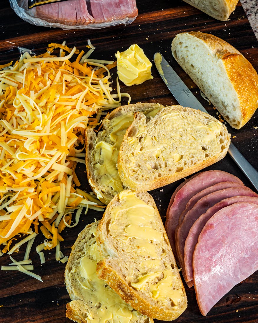 Smoked Grilled Ham and Cheese - Chiles and Smoke