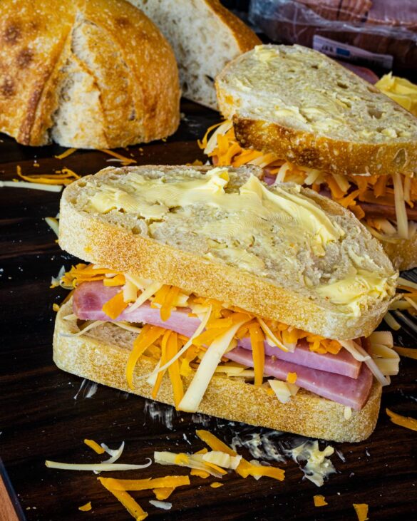 Smoked Grilled Ham and Cheese - Chiles and Smoke