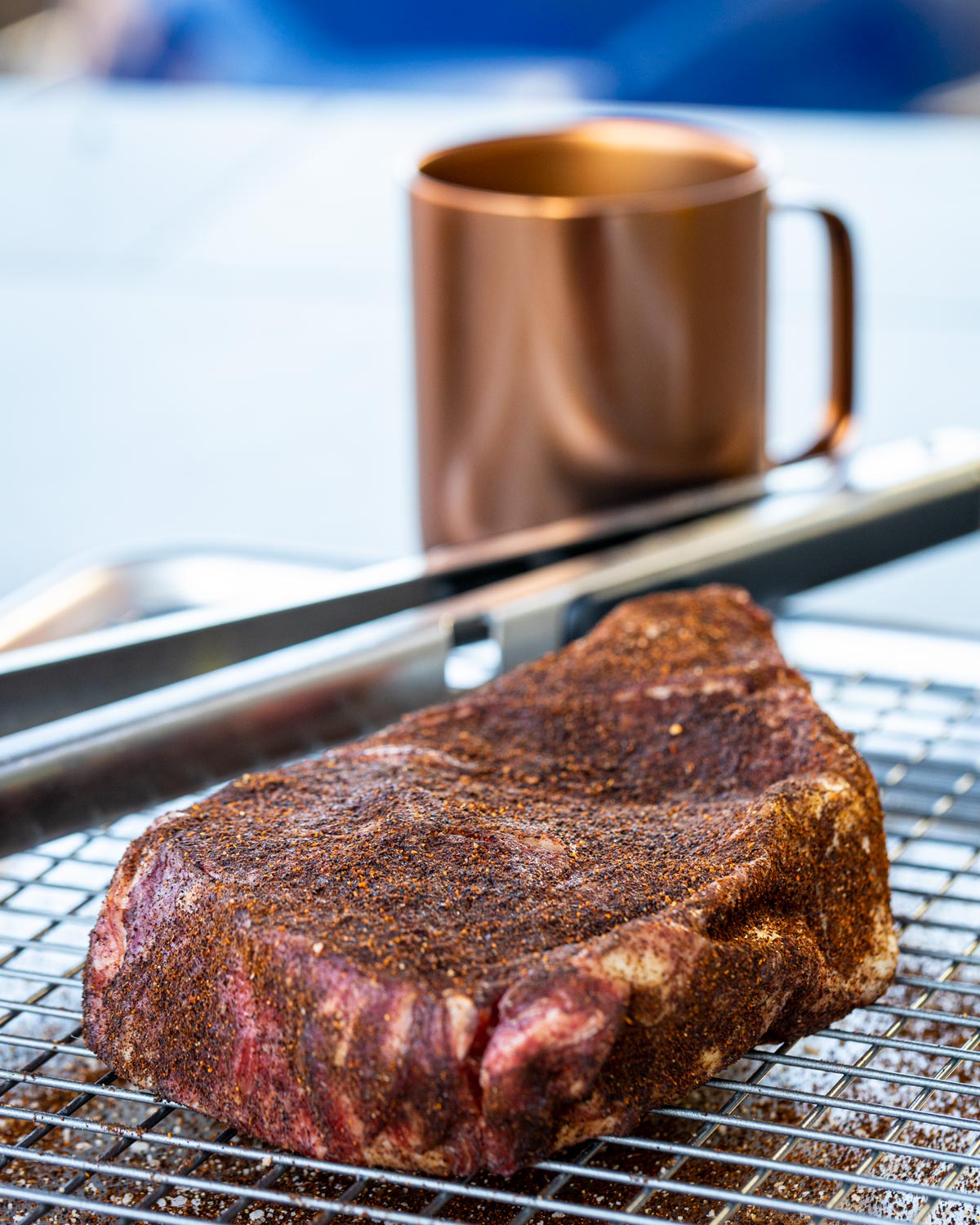 Coffee-Crusted Ribeye - Chiles and Smoke