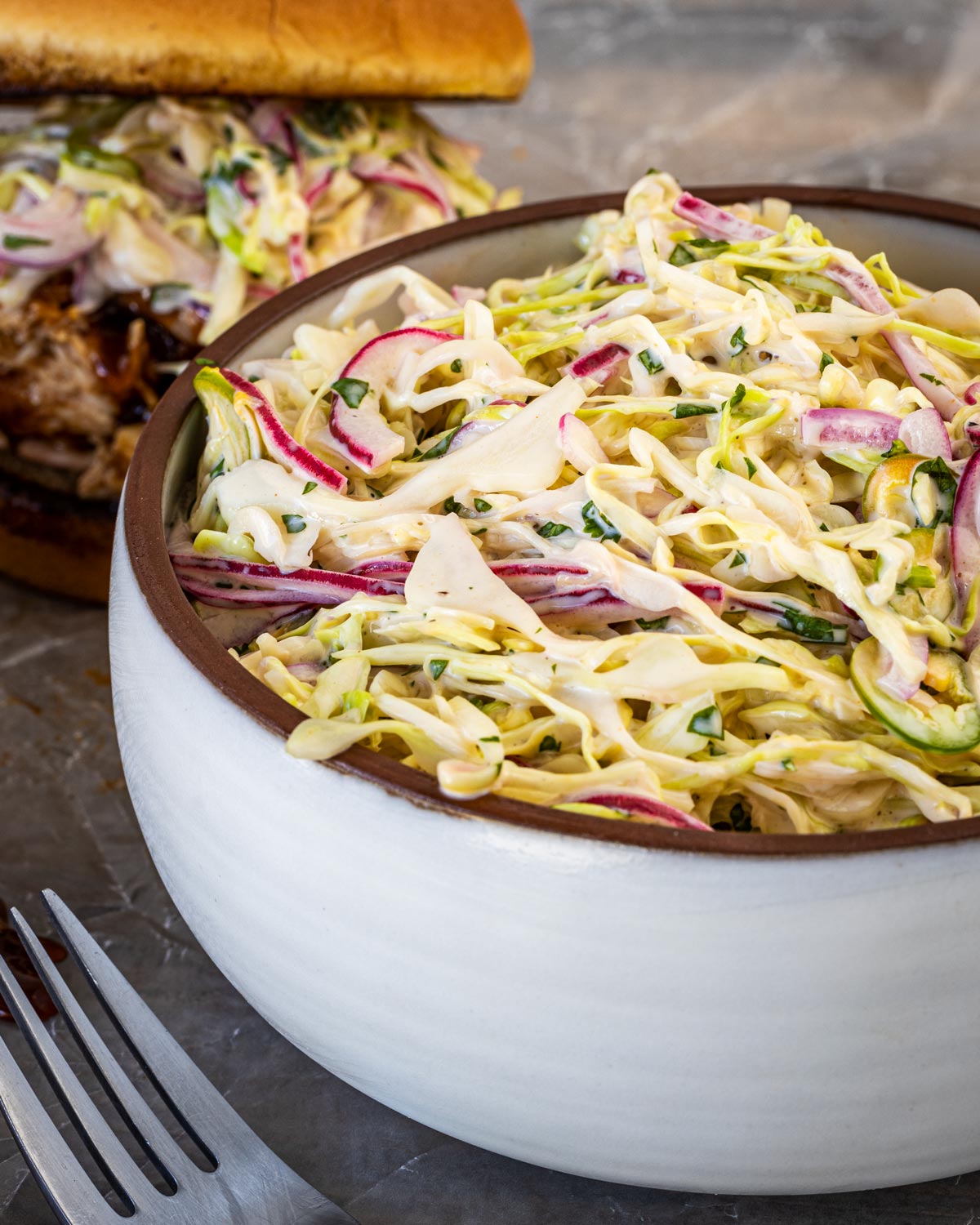 Creamy Southwestern Coleslaw - Chiles and Smoke