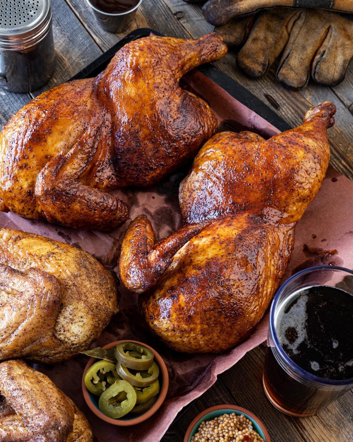 Juicy Smoked Chicken Halves - Chiles and Smoke