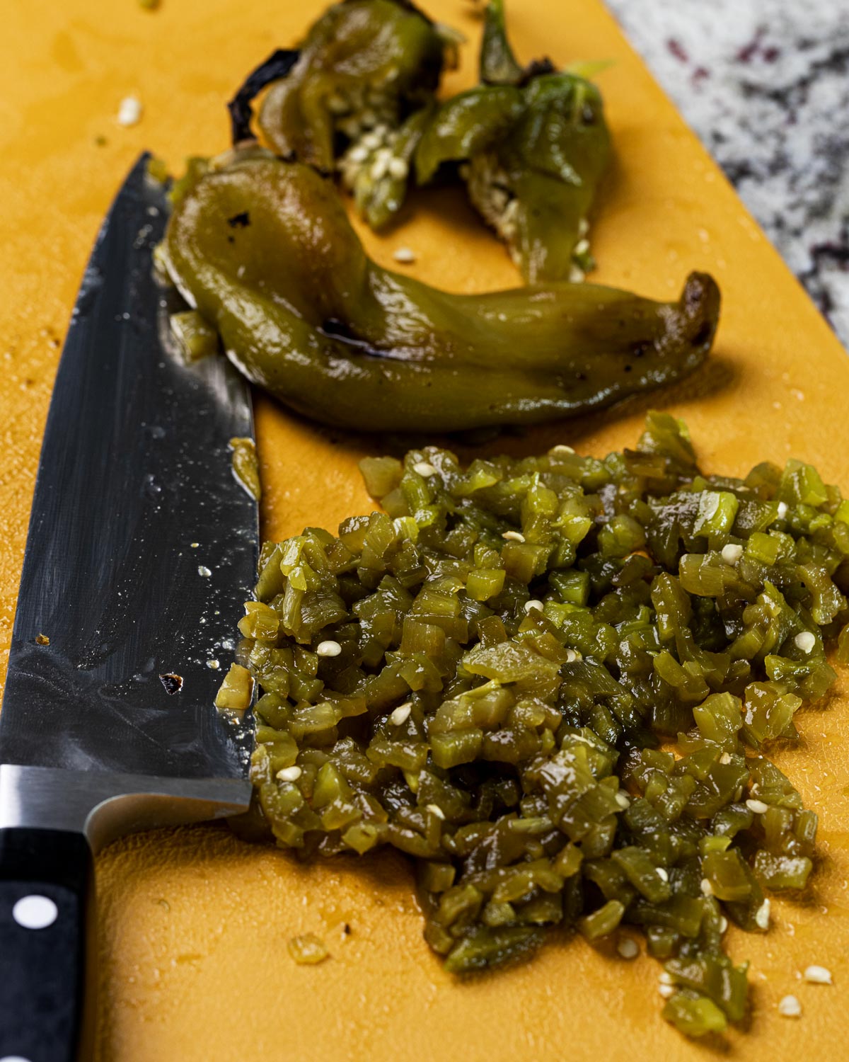 Skillet Green Chile Cornbread - Chiles and Smoke