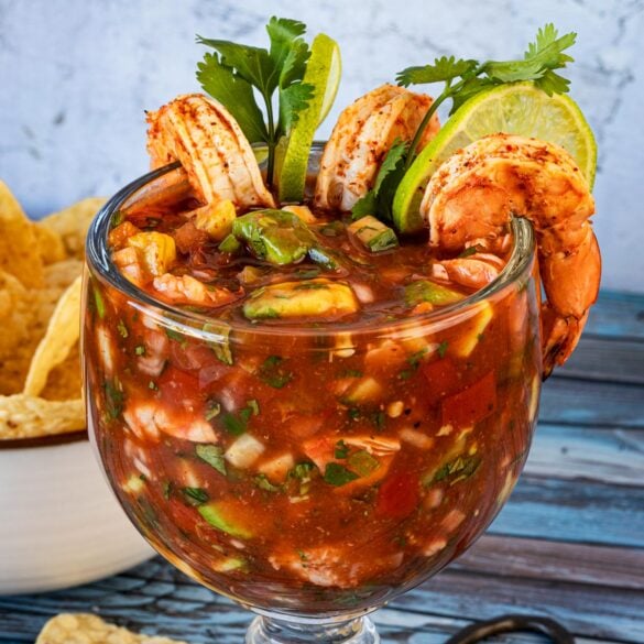 Campechana, Grilled Mexican Shrimp Cocktail - Chiles and Smoke Campechana, Grilled Mexican Shrimp Cocktail - Chiles and Smoke