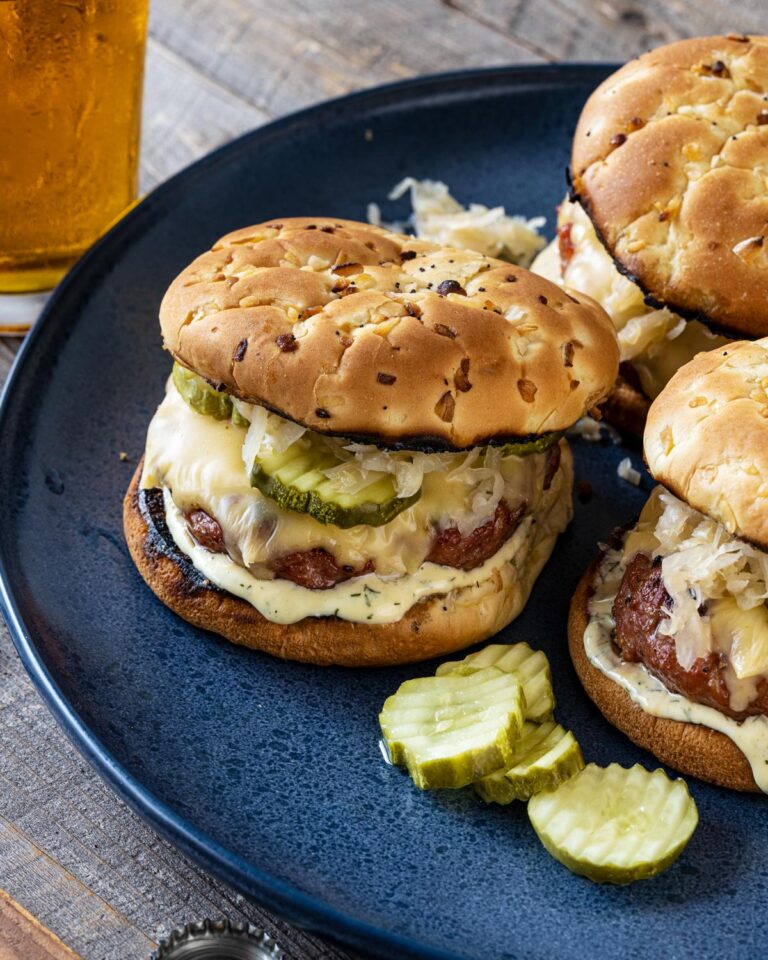 Smoked Brat Burgers - Chiles and Smoke