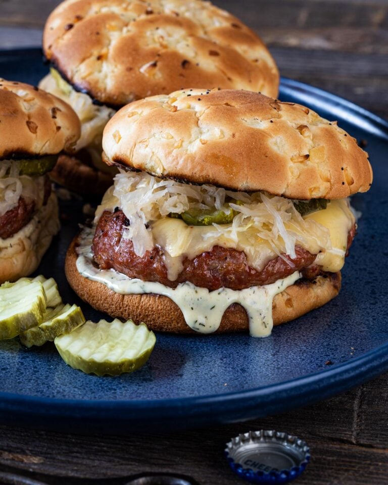 Smoked Brat Burgers - Chiles and Smoke
