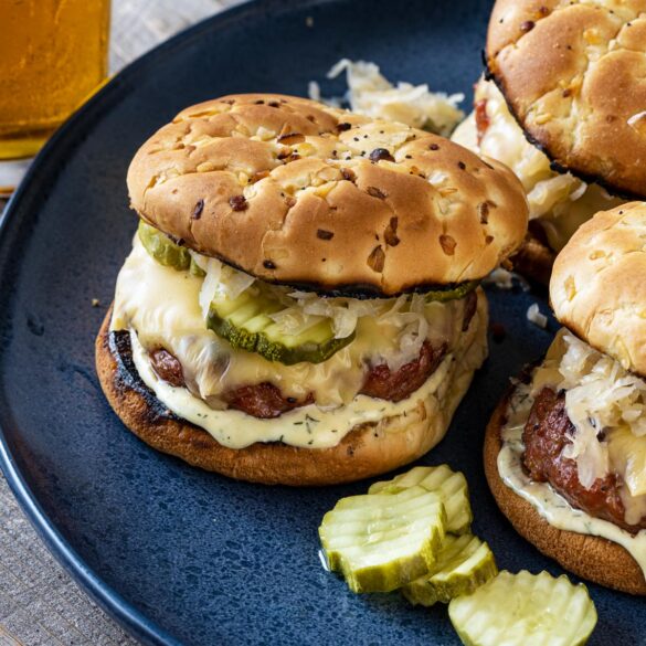 Smoked Brat Burgers - Chiles and Smoke