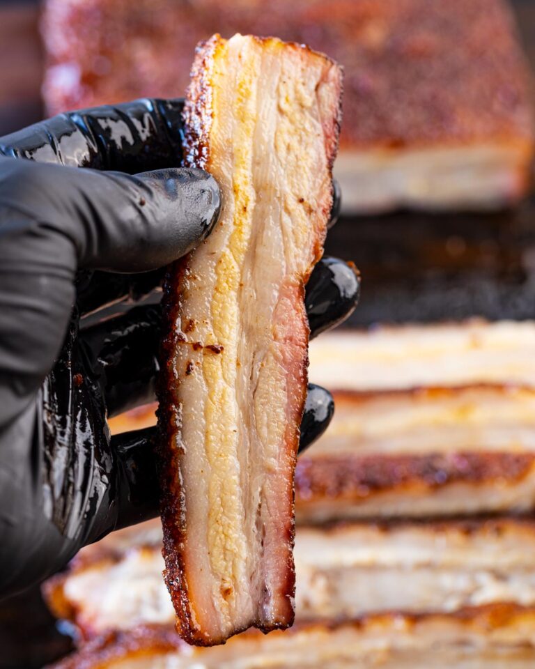 Texas-Style Smoked Pork Belly - Chiles and Smoke