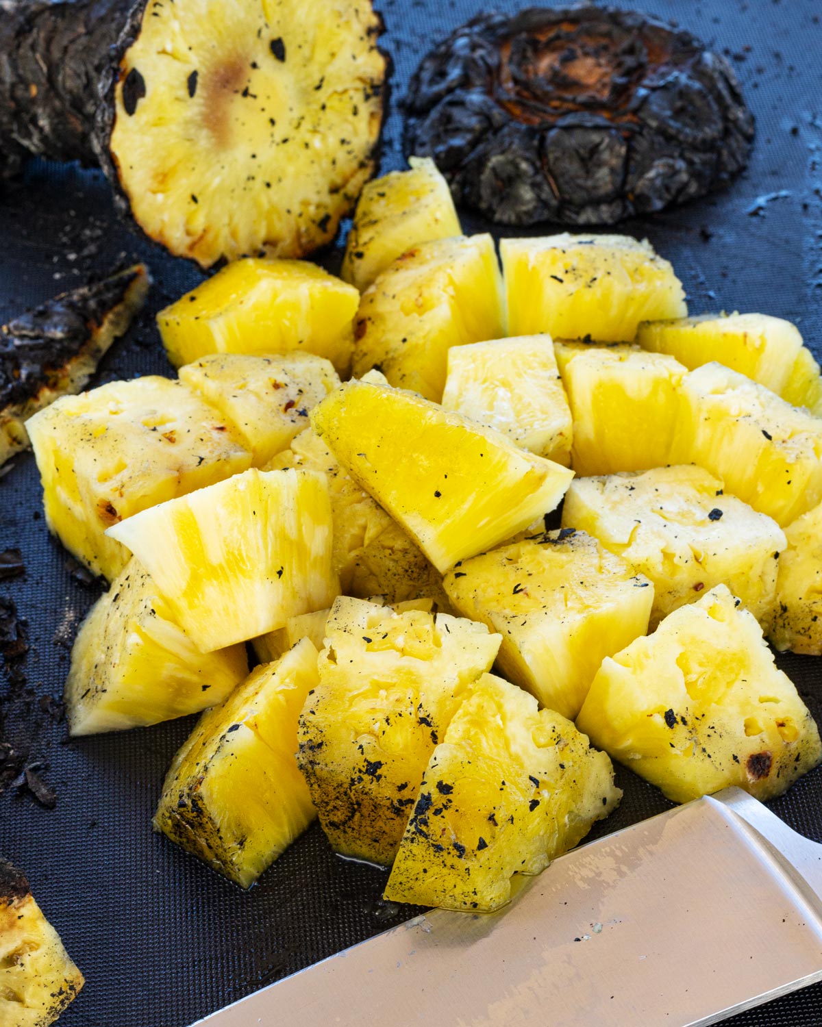 Coal-Roasted Pineapple Burnt Ends - Chiles and Smoke