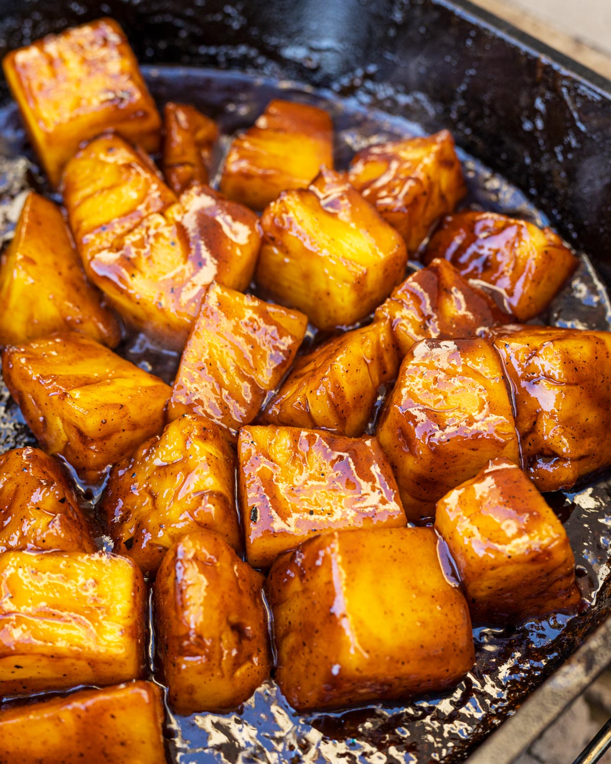 Coal-Roasted Pineapple Burnt Ends - Chiles and Smoke