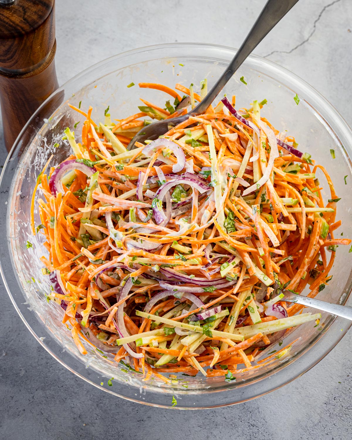 Creamy Jalapeno Carrot Slaw - Chiles and Smoke