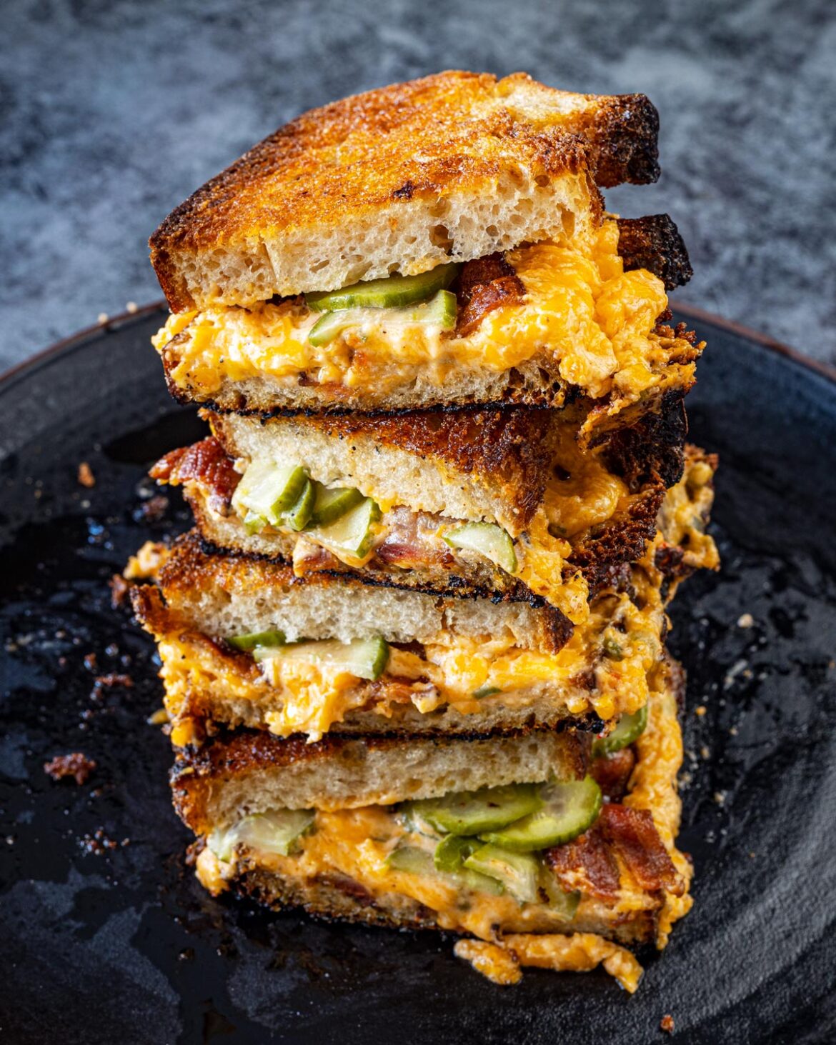 Pimento Grilled Cheese with Bacon - Chiles and Smoke