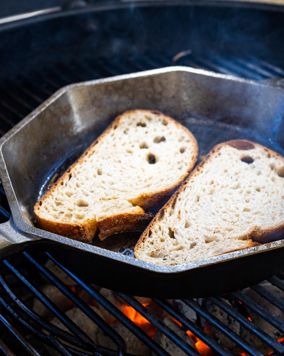 Pimento Grilled Cheese with Bacon - Chiles and Smoke