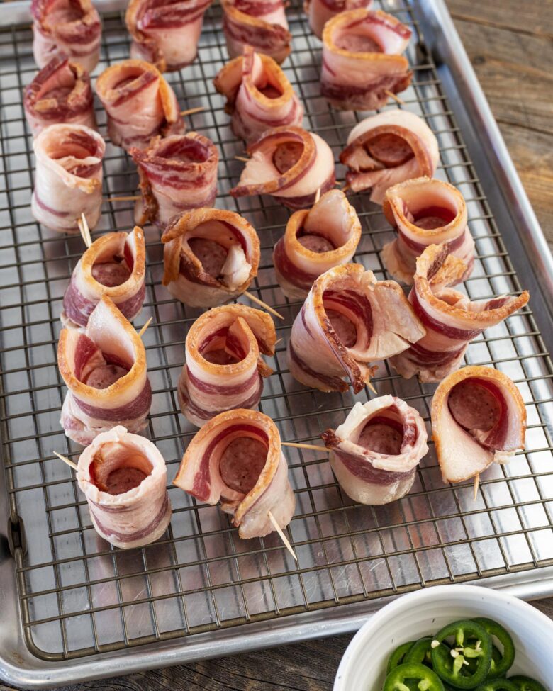 Smoked Beef Shots with Beef Bacon - Chiles and Smoke
