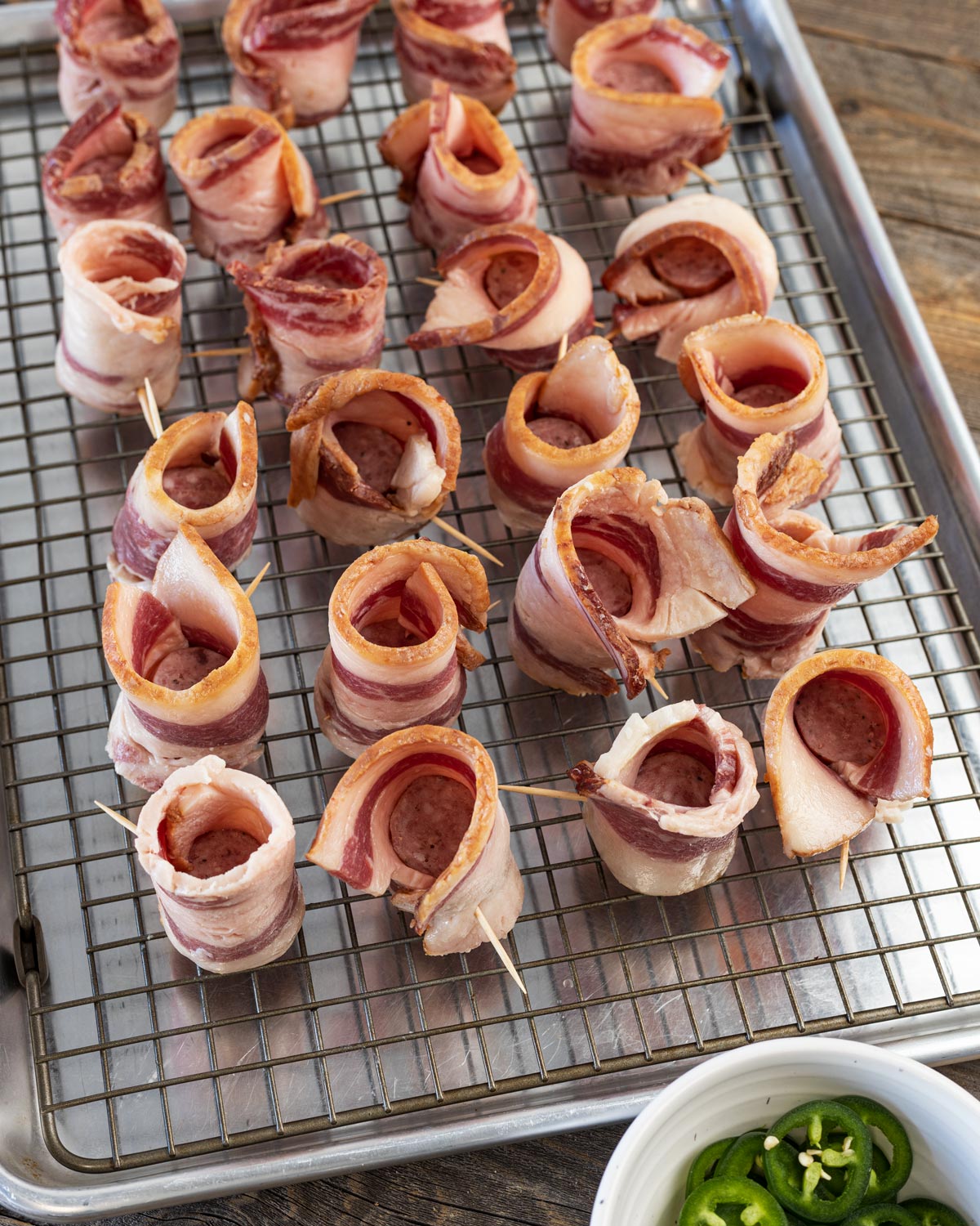 Smoked Beef Shots with Beef Bacon - Chiles and Smoke
