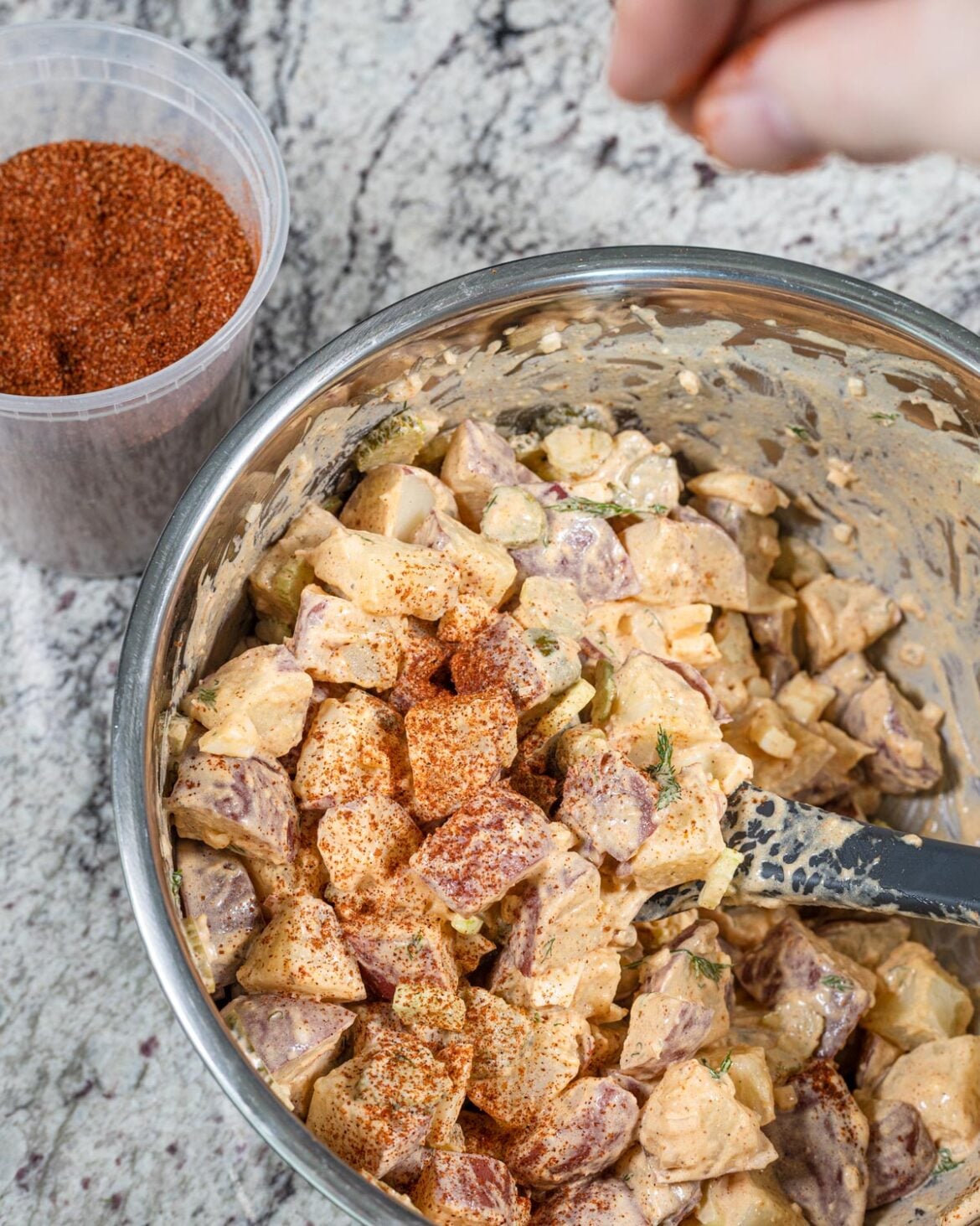 Nashville Hot Pickle Potato Salad - Chiles and Smoke