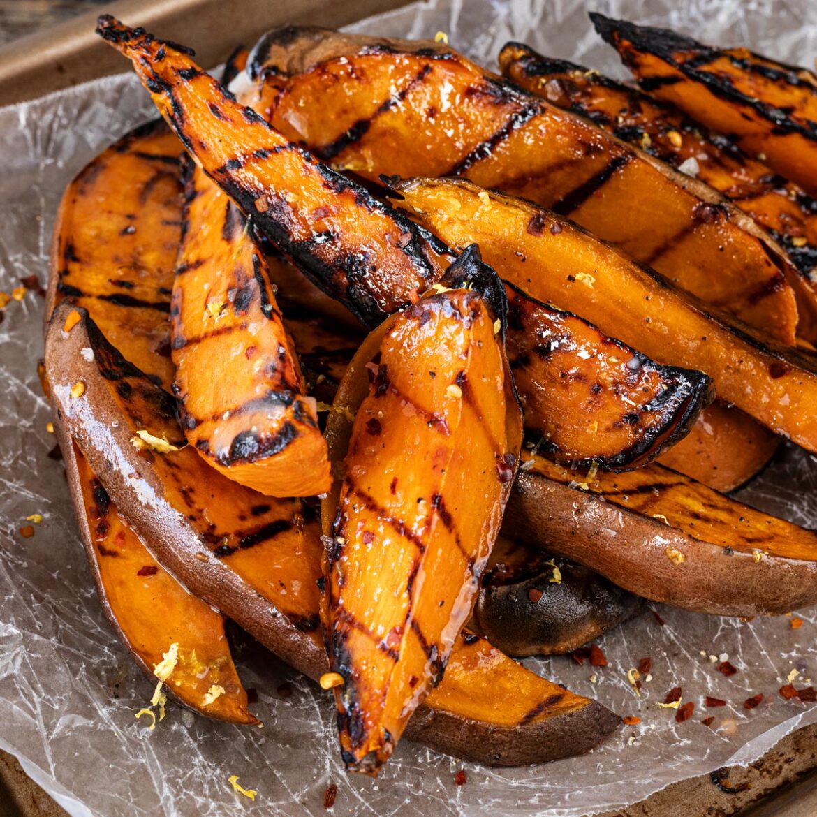 Grilled Sweet Potato Fries - Chiles and Smoke