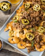 Bratchos with Pretzel Chips - Chiles and Smoke