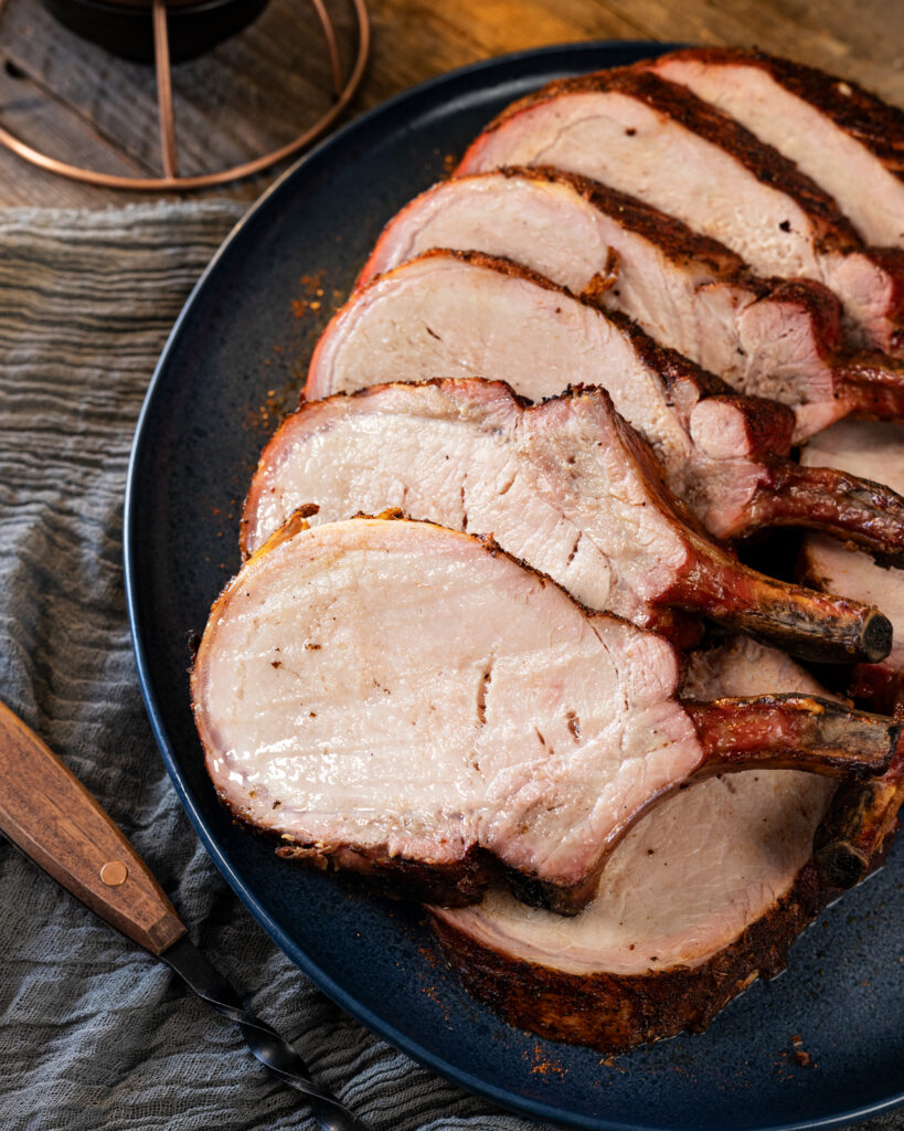 Smoked Rack of Pork - Chiles and Smoke