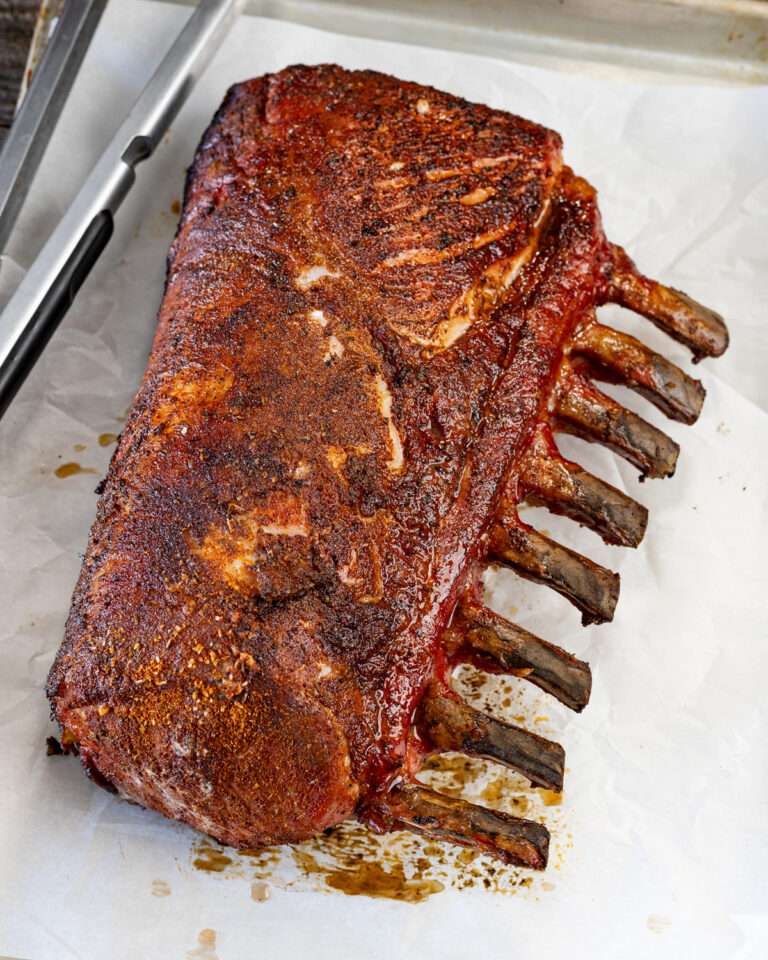 Smoked Rack of Pork - Chiles and Smoke