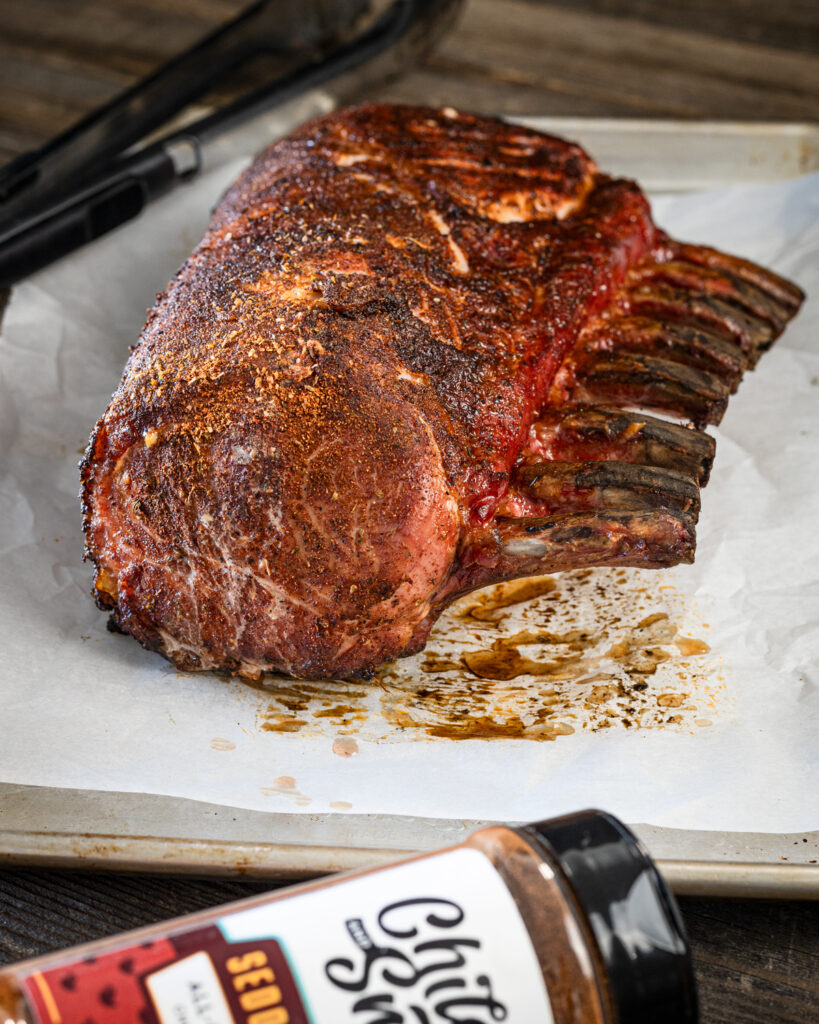 Smoked Rack of Pork - Chiles and Smoke