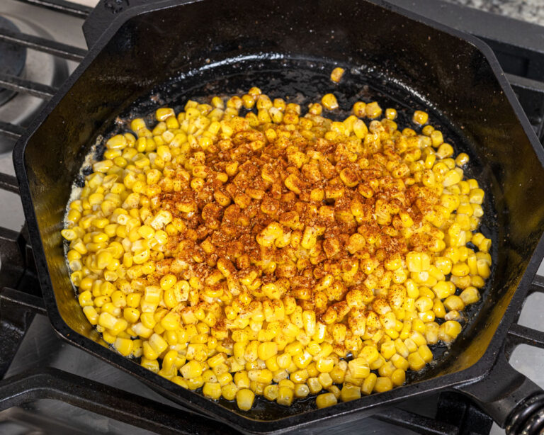 Spicy Blackened Corn with Melted Butter - Chiles and Smoke