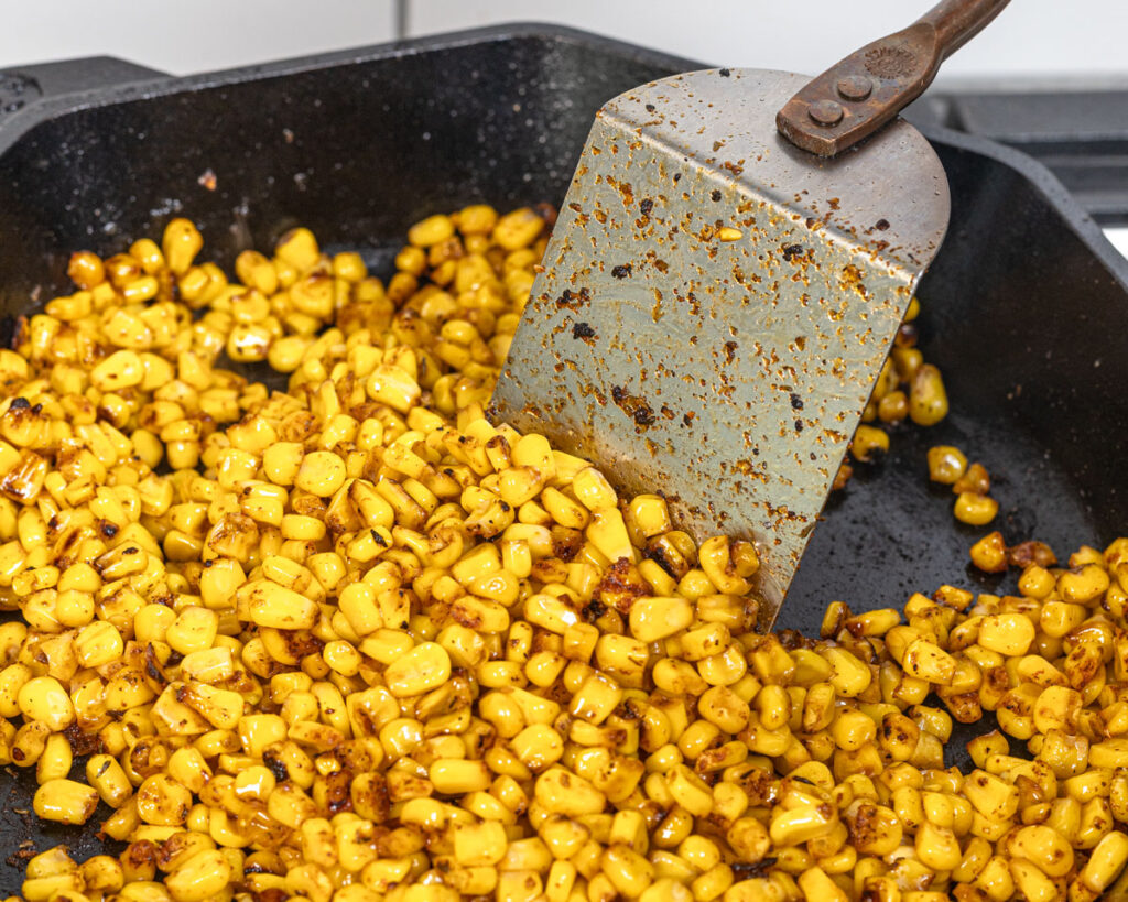 Spicy Blackened Corn with Melted Butter - Chiles and Smoke