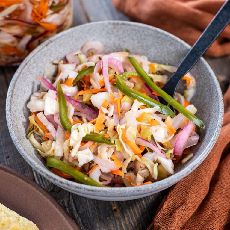 Spicy Curtido (Salvadoran Cabbage Slaw) - Chiles and Smoke