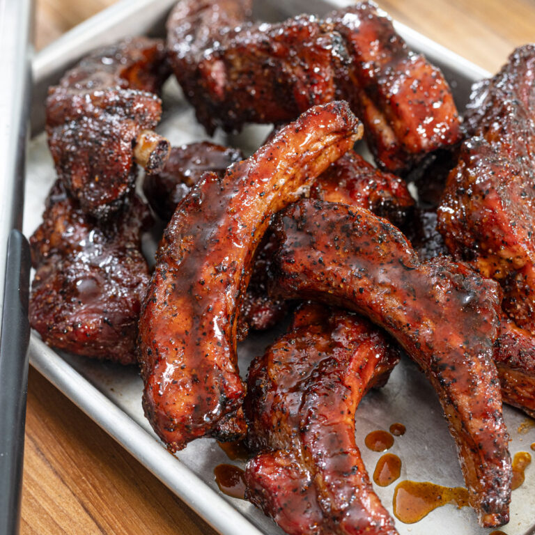 Smoked Party Ribs - Ready in 60 min! - Chiles and Smoke