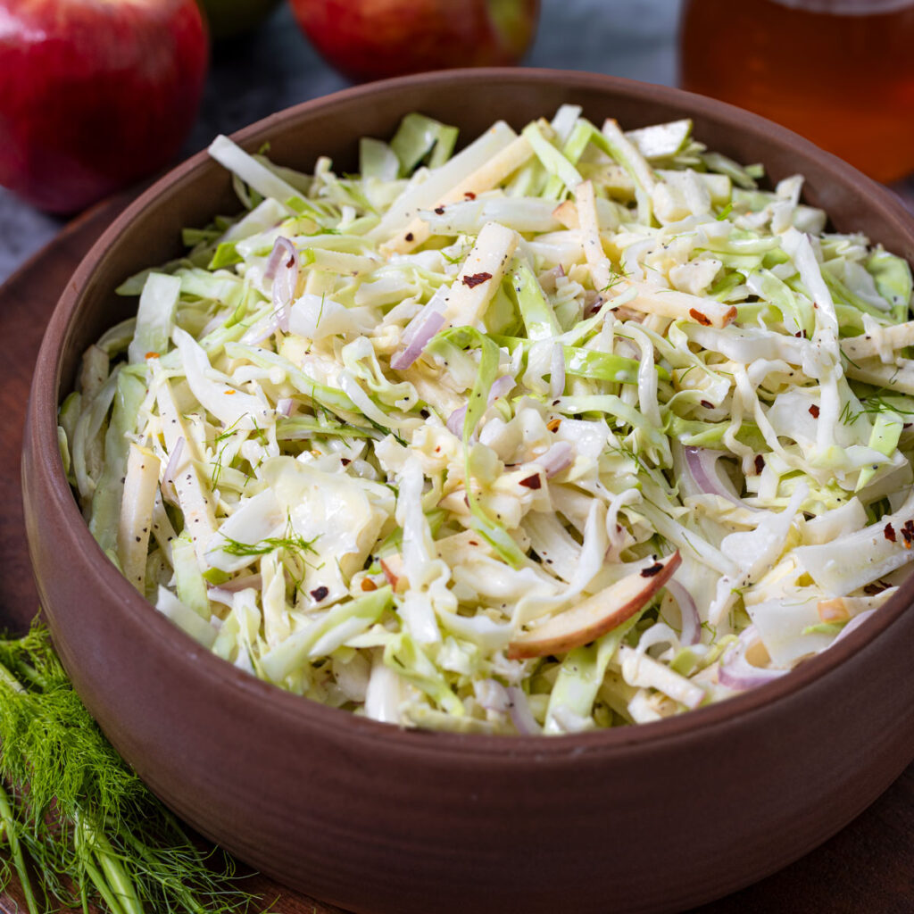 Fennel Apple Slaw with Hot Honey - Chiles and Smoke