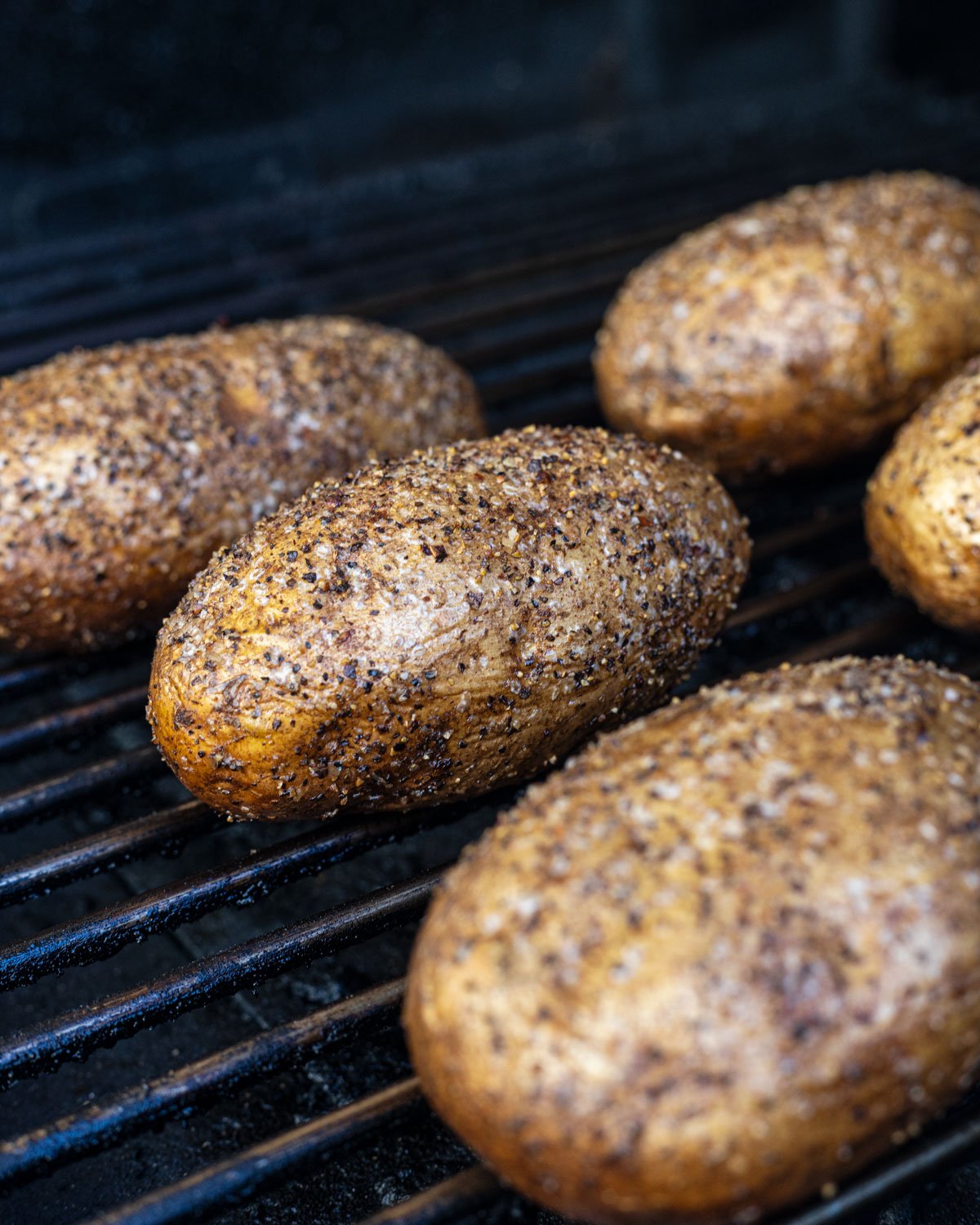 Smoked Baked Potatoes - Chiles and Smoke