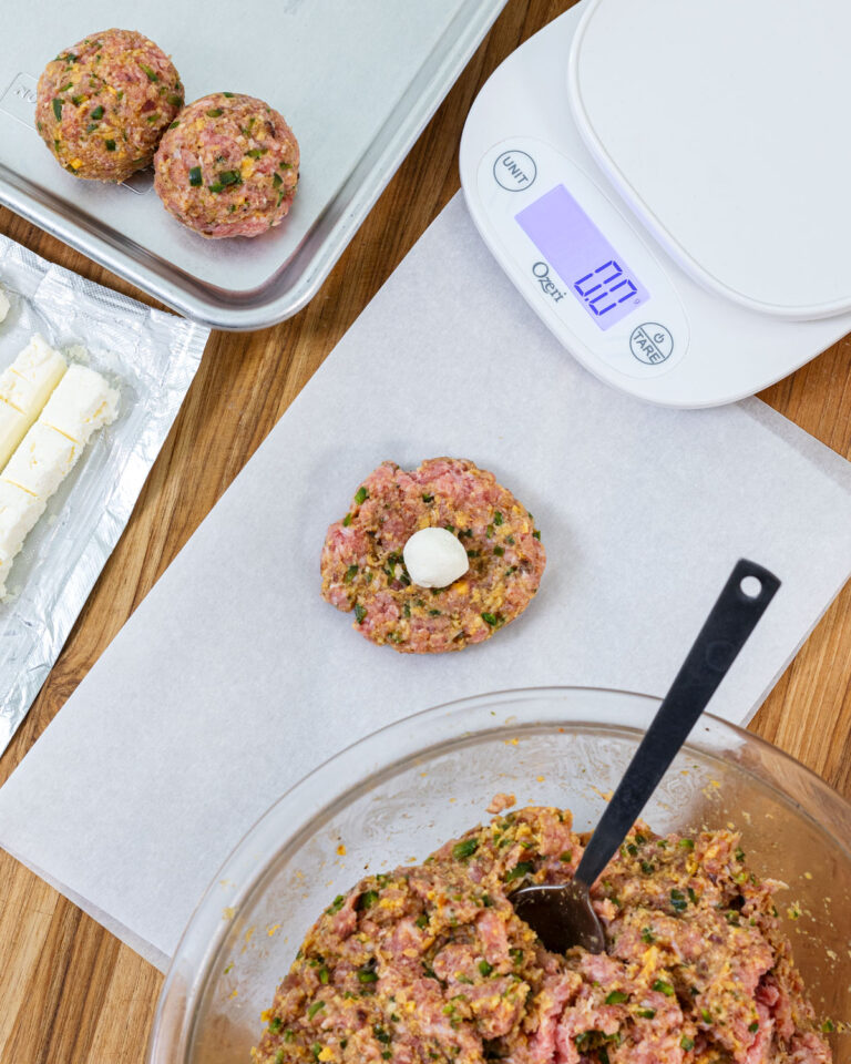 Jalapeno Popper Meatballs (Cream Cheese Stuffed) - Chiles and Smoke