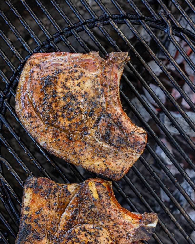 Smoked Bone-In Pork Chops - Chiles and Smoke